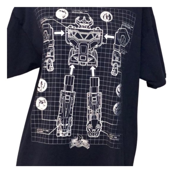 Loot Crate | Shirts | Mighty Morphin Power Rangers Megazord Blueprint ...